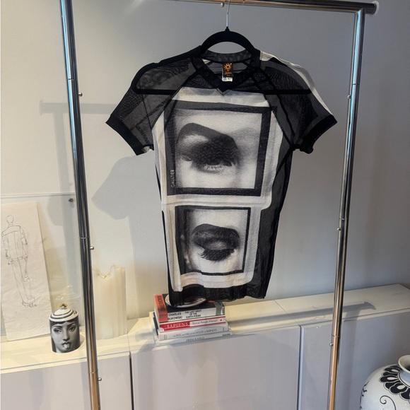 Jean Paul Gaultier | Tops | Rare Jean Paul Gaultier Eye In Frame Mesh ...